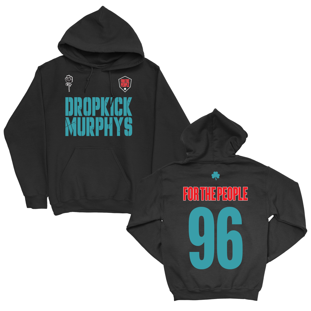 For The People Soccer Jersey Pullover Hoodie (Black) – Dropkick Murphys